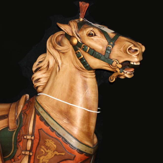 Ca. 1910 Muller Cavalry Carousel Horse | AntiqueCarousels.com