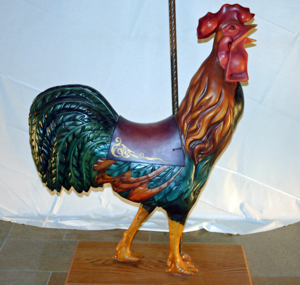 European Carousel Rooster – SOLD | AntiqueCarousels.com