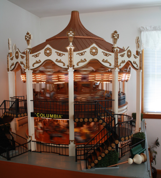 Miniature “Columbia” Carousel – SOLD | AntiqueCarousels.com