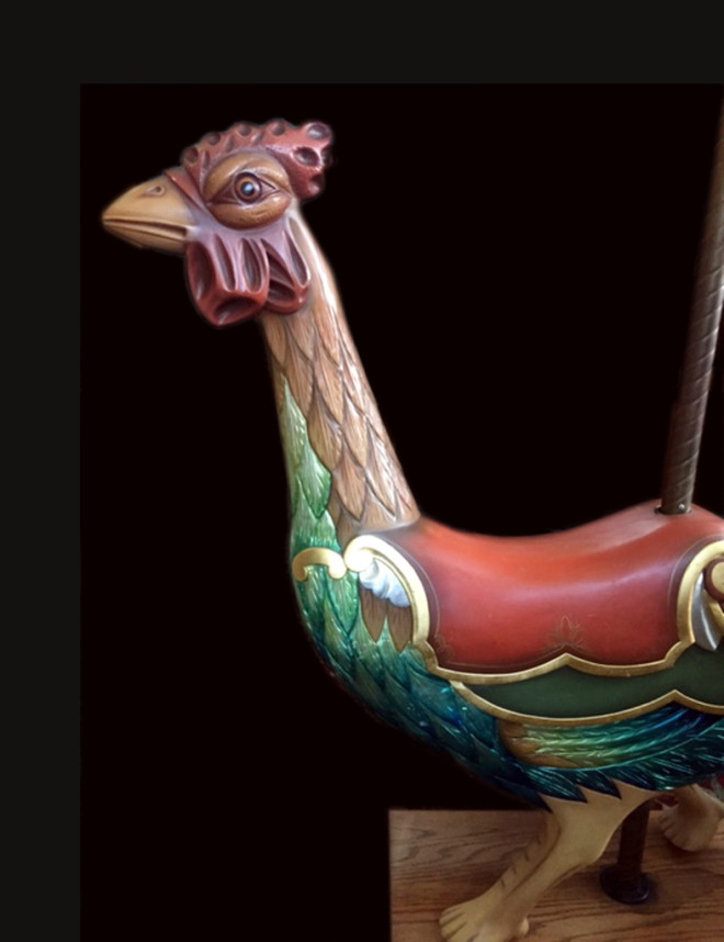 CA 1915 ENGLISH COCKEREL – SOLD | AntiqueCarousels.com