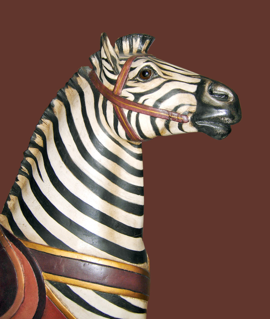 Early 1900s PTC – E. Joy Morris Zebra – SOLD | AntiqueCarousels.com