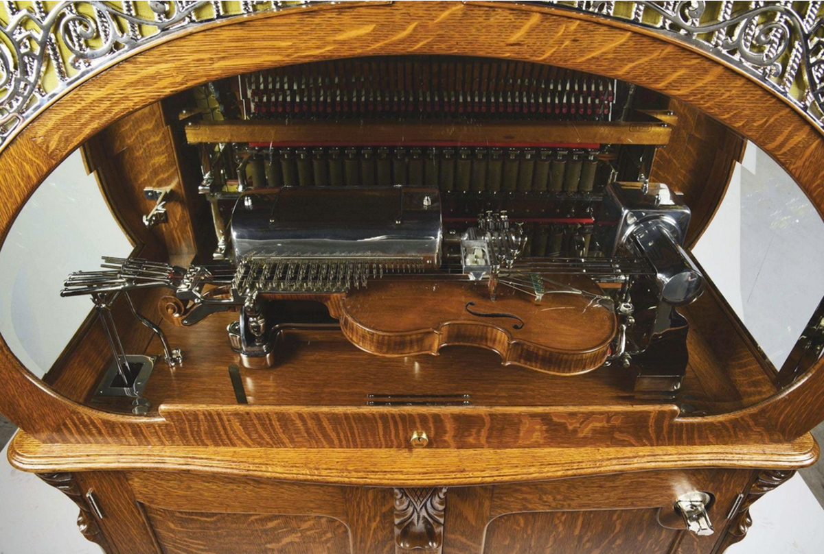 Rare Oak Bow-Front Mills Violano | AntiqueCarousels.com