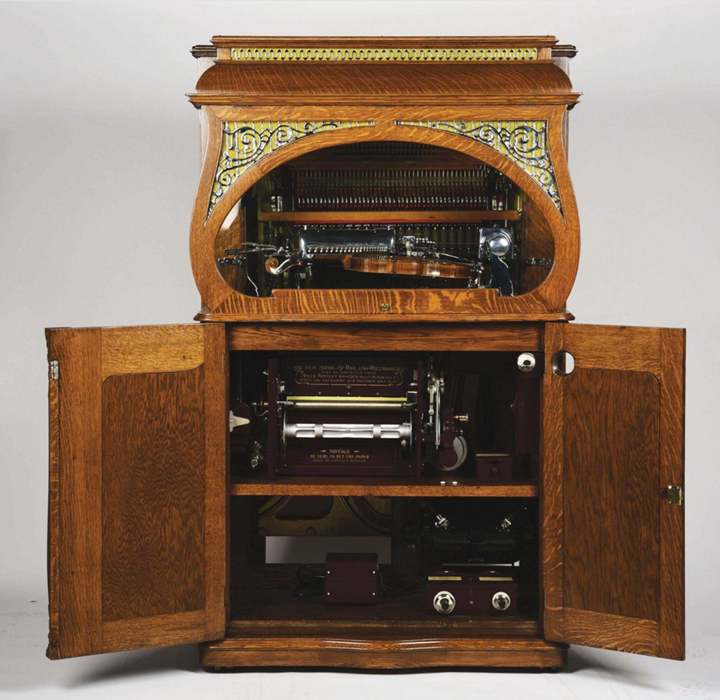 Rare Oak Bow-Front Mills Violano | AntiqueCarousels.com