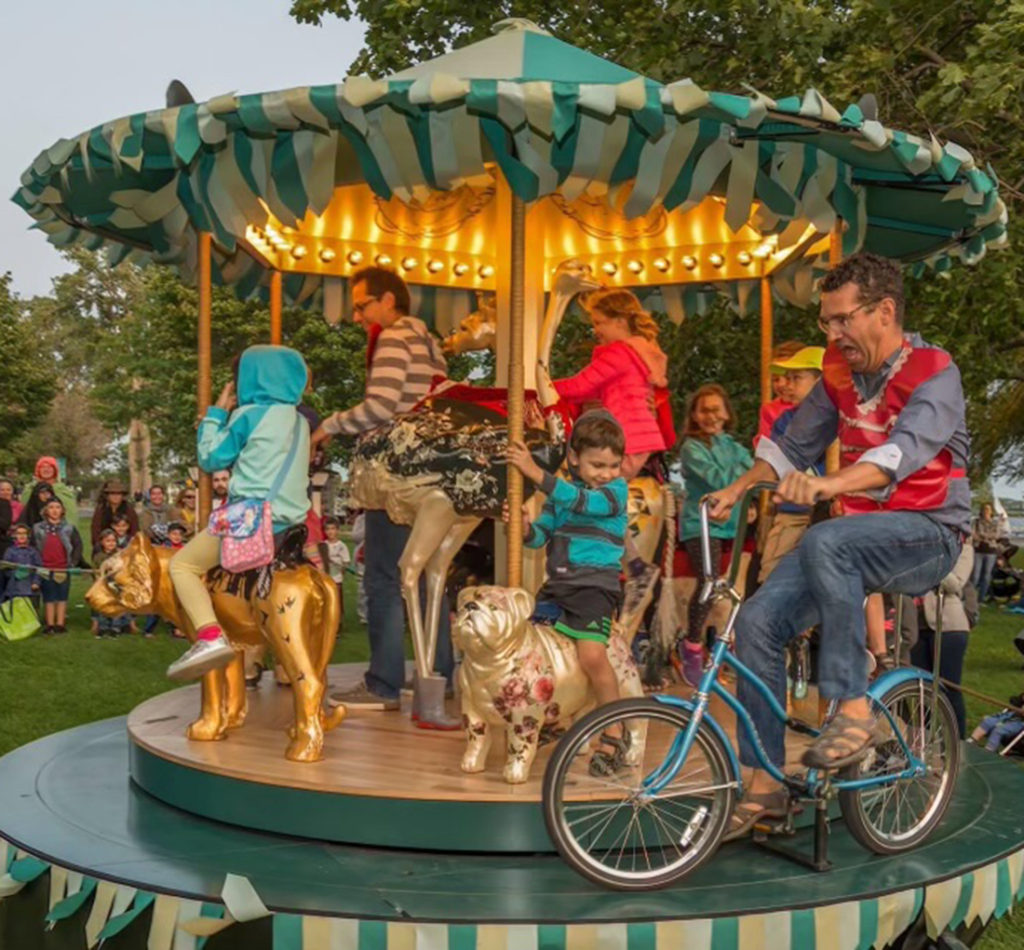 CA 1992 Trailer Mounted Kid Powered Carousel | AntiqueCarousels.com