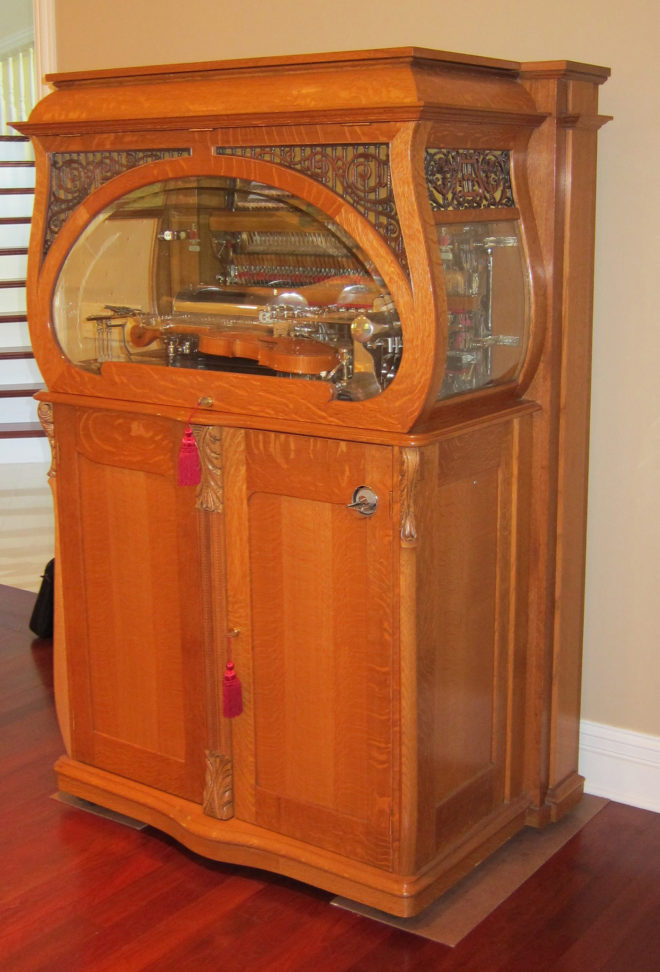 Rare Bow-Front Mills Violano-Virtuoso – SOLD | AntiqueCarousels.com